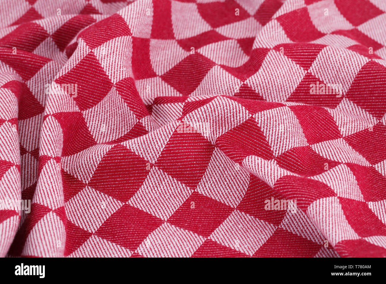 Checkered tablecloth texture as a background, closeup picture Stock ...