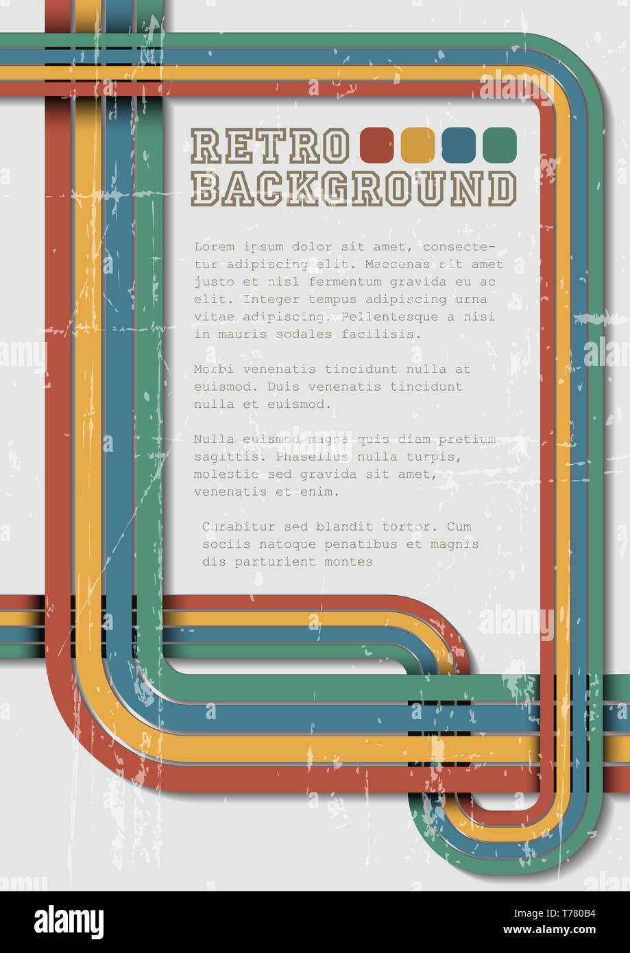 Vector retro background / template with place for your text Stock ...