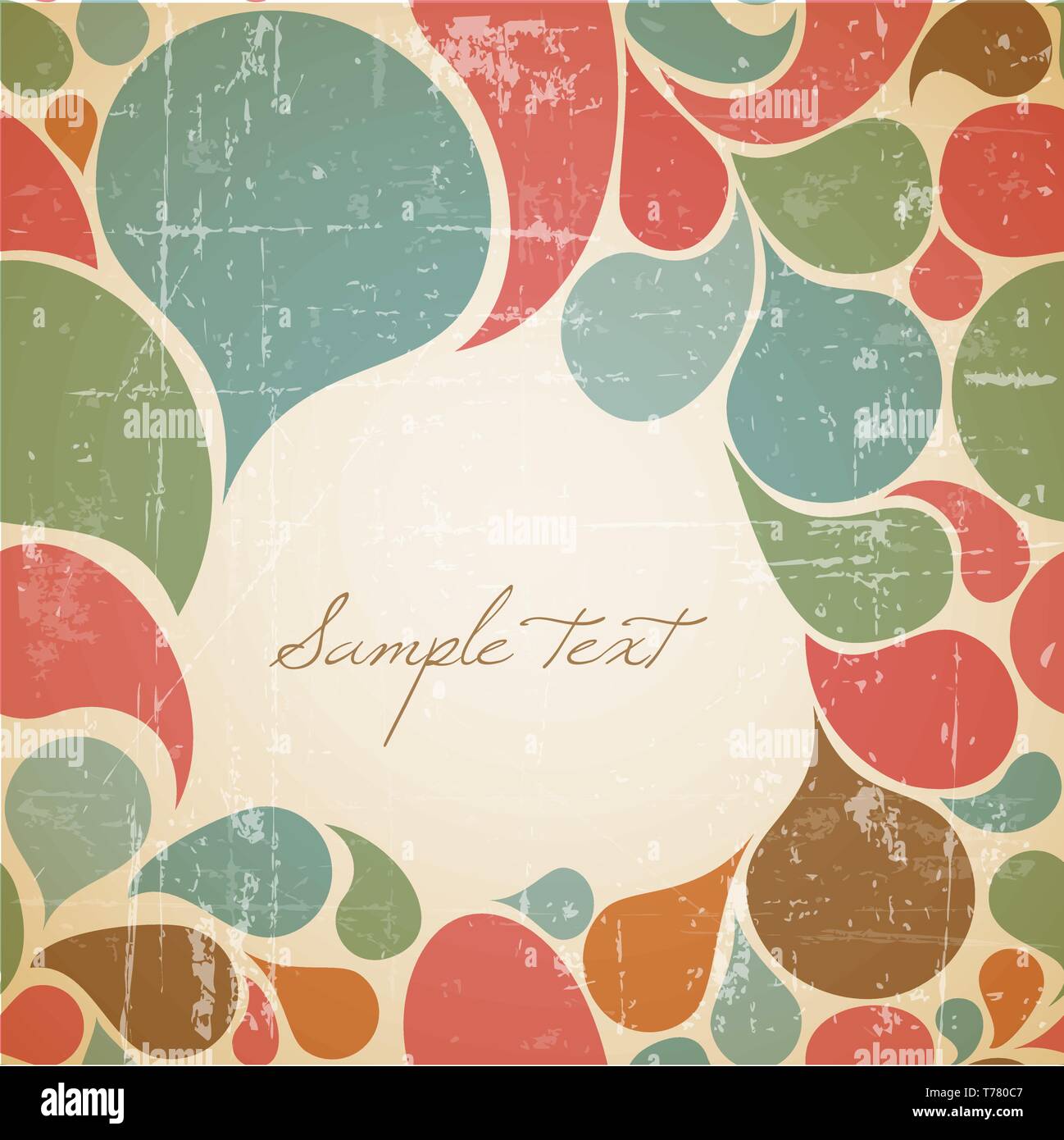 Vector Colorful abstract retro background with place for your text ...