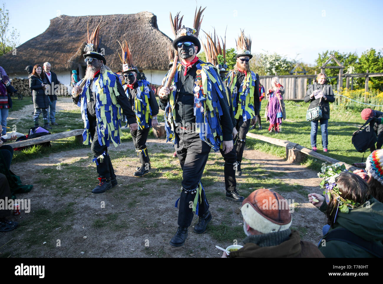The Hook Eagle Morris Dancers perform during the Beltain Festival, an ...