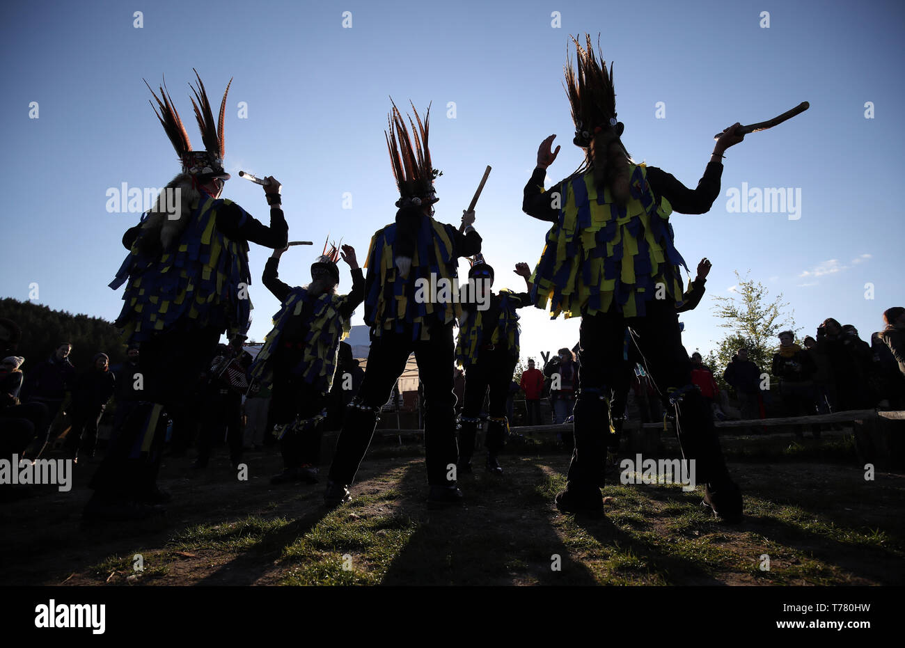 The Hook Eagle Morris Dancers perform during the Beltain Festival, an ...