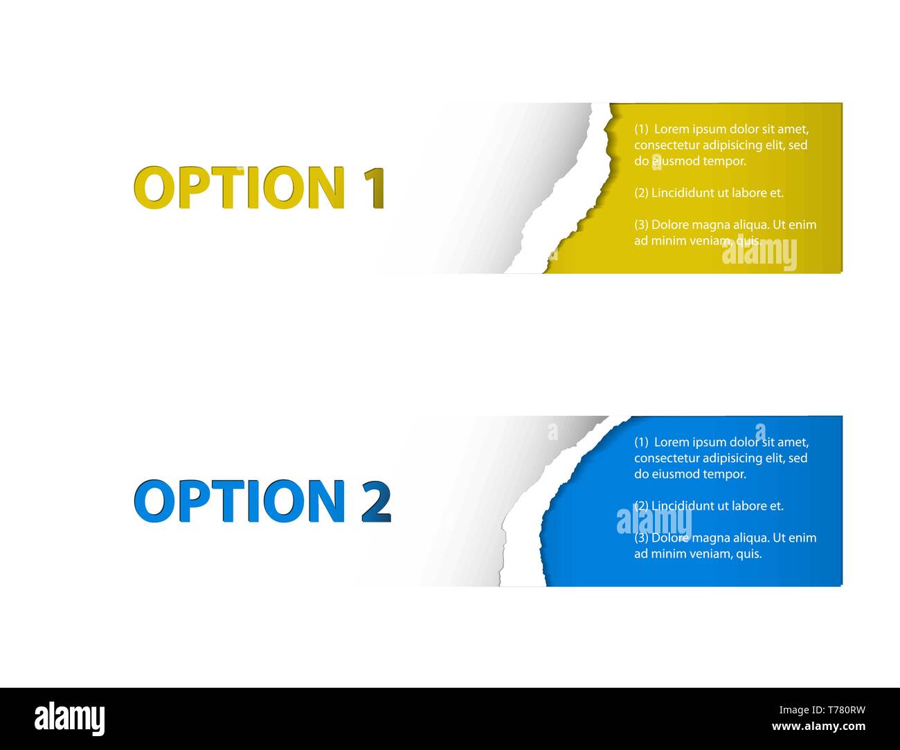 Set of Colorful Vector Sample torn off stickers for various options ...