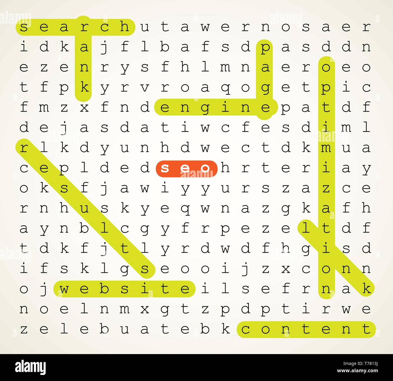 SEO - Search Engine Optimization vector background illustration as word ...