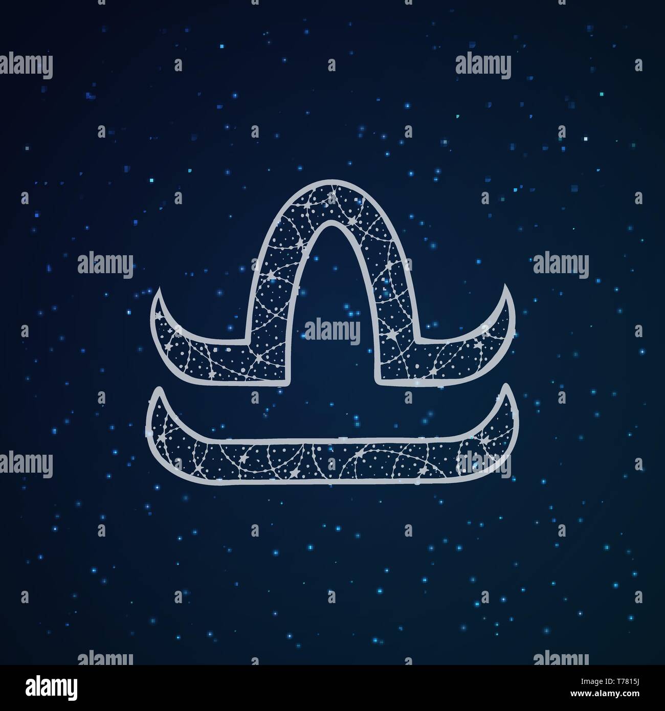 Libra zodiac sign. Astrological horoscope. Zen vector illustration ...