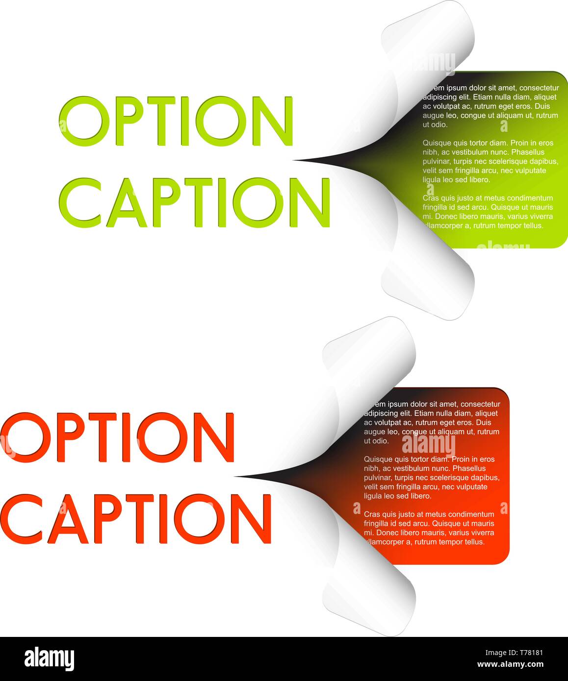 Set of Colorful Vector Sample stickers for various options Stock Vector ...