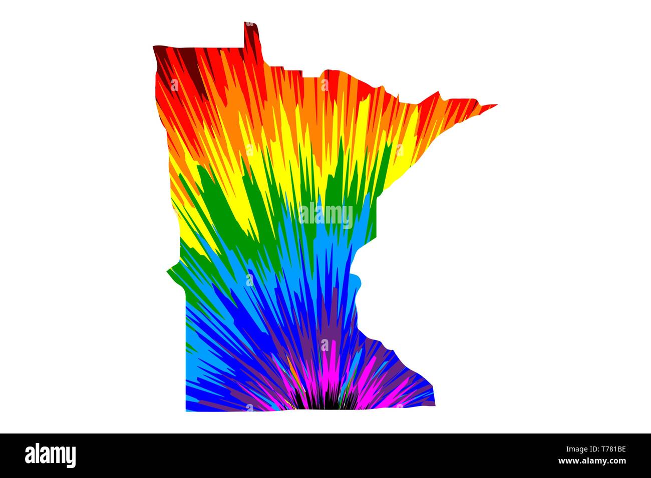 Minnesota (United States of America, USA, U.S., US) - map is designed ...