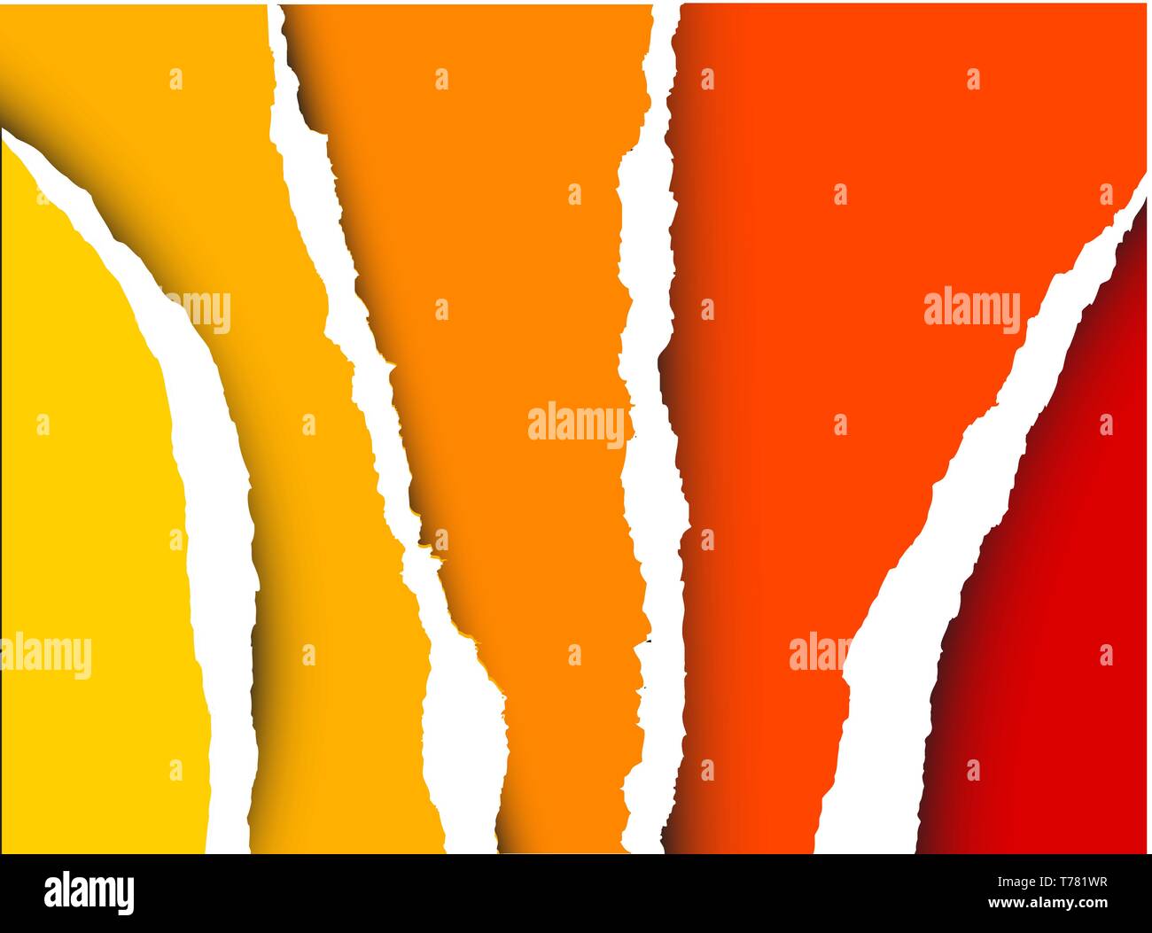 Vector Tear paper - abstract background (yellow, orange, red Stock ...