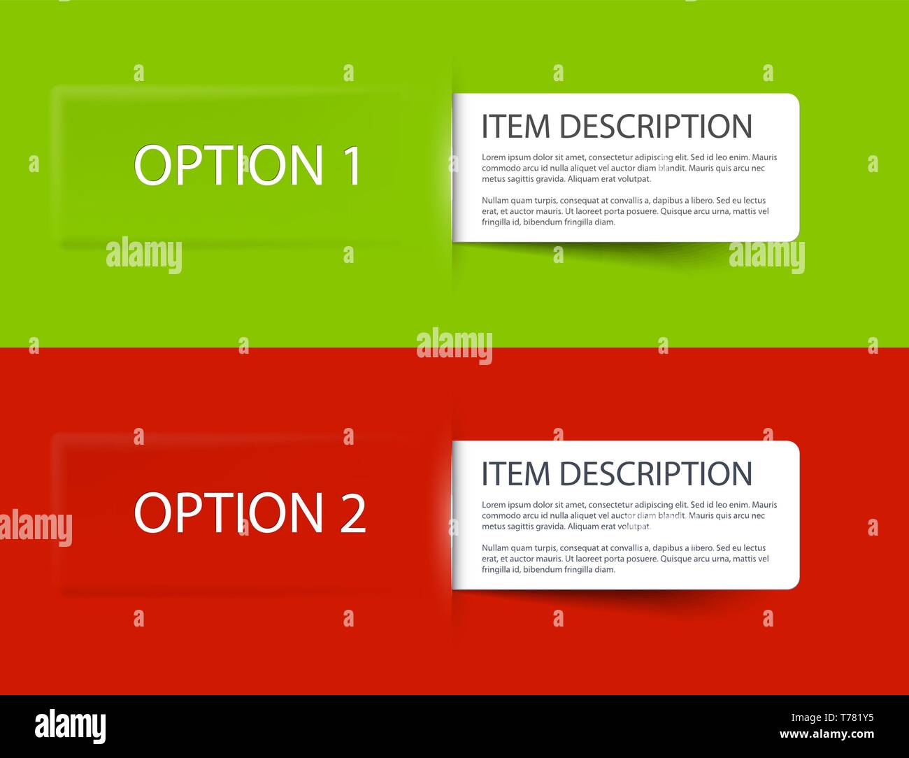 Set of Colorful Vector Sample cards for various options Stock Vector ...