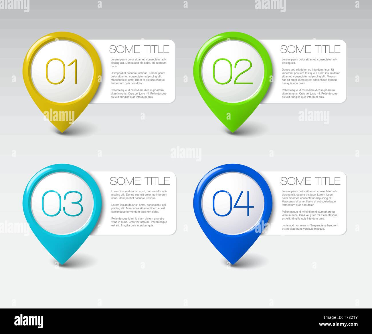 One two three four - vector progress icons for four steps Stock Vector ...