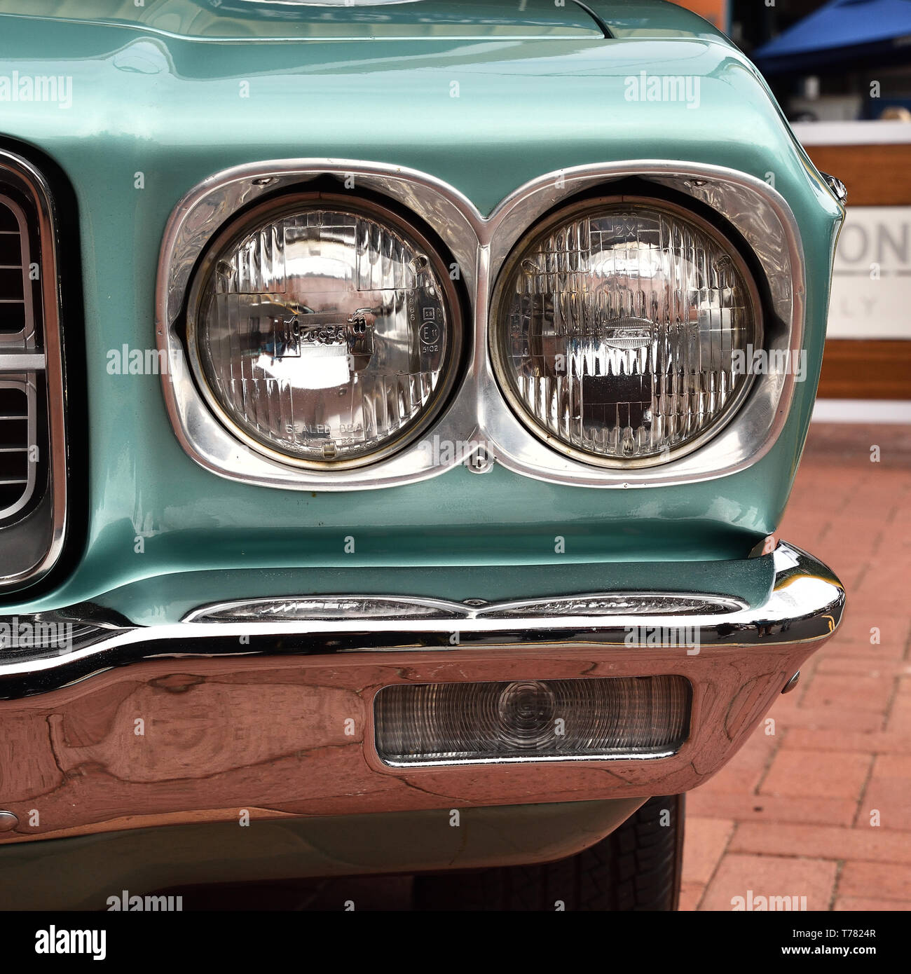 Holden HQ Premier headlight Stock Photo - Alamy