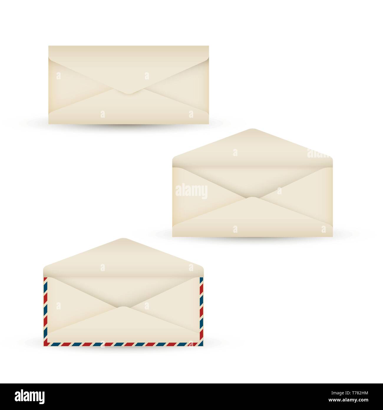 Back vintage airmail envelope hi-res stock photography and images - Alamy