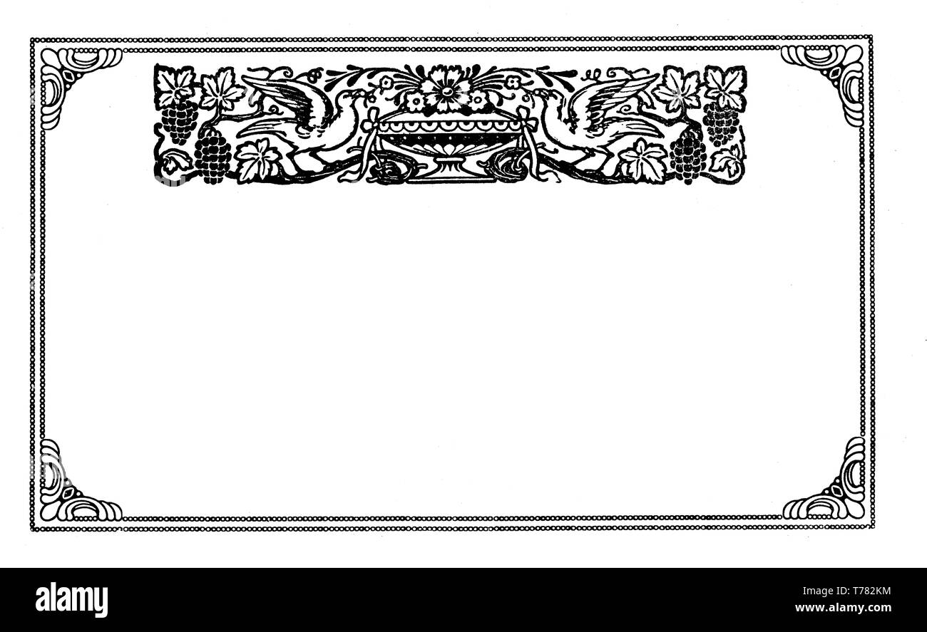 Decorative Border Illustration 1800s High Resolution Stock Photography ...