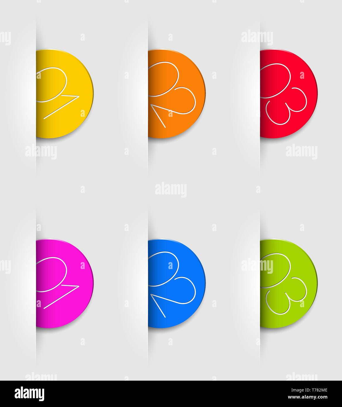 One two three - vector progress icons for three steps Stock Vector ...