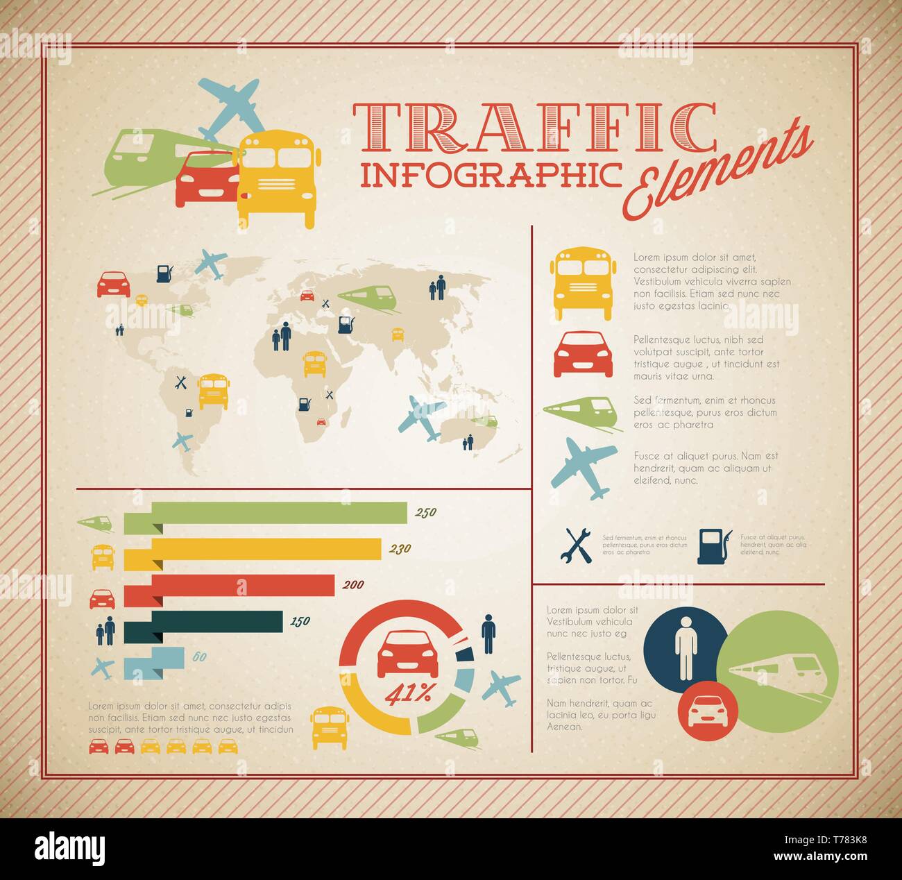 Big Vector set of Traffic Infographic elements for your documents and ...