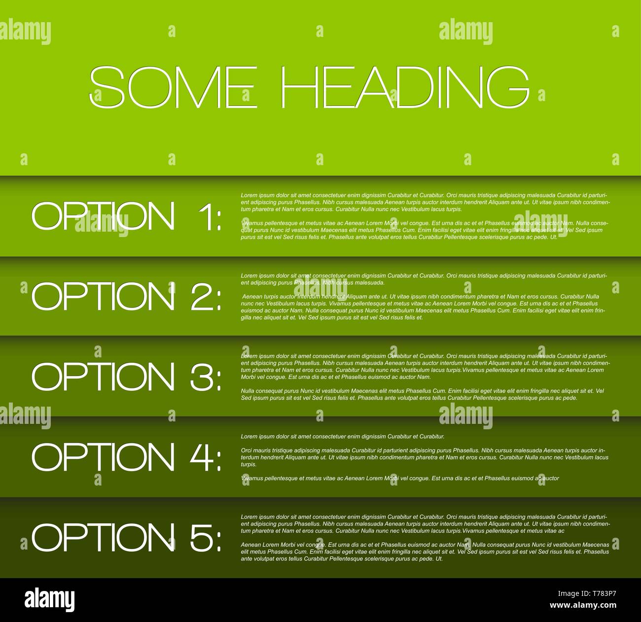 Vector Paper options background / product choice or versions Stock ...