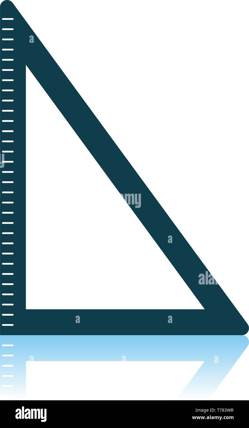 Triangle Icon. Shadow Reflection Design. Vector Illustration Stock ...