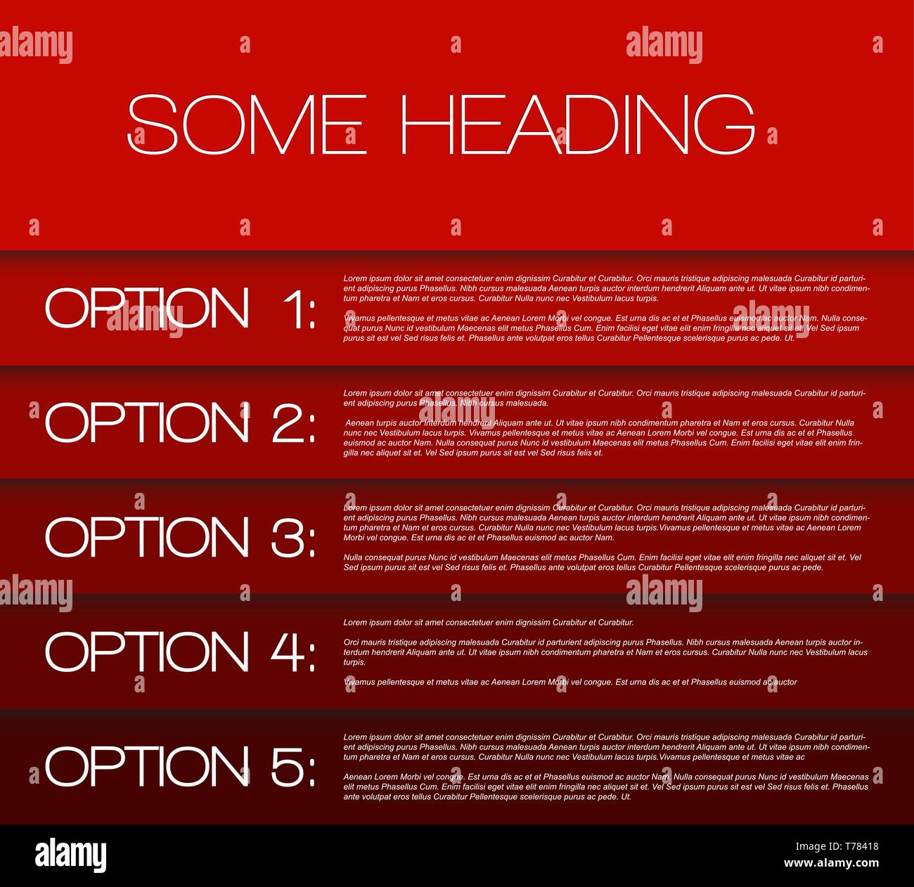 Vector Paper options background / product choice or versions Stock ...