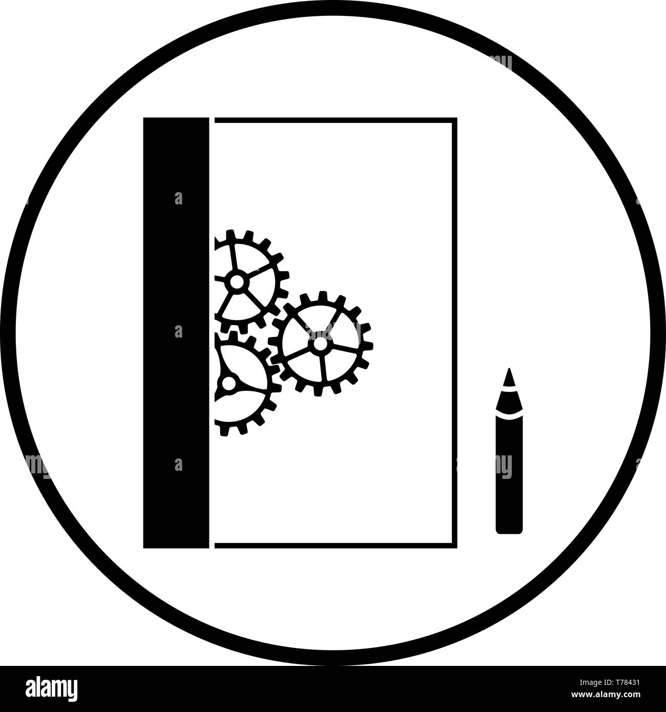 Product Development Icon. Thin Circle Stencil Design. Vector ...