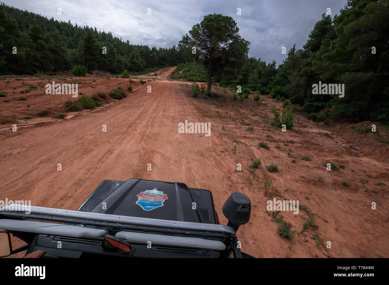 Sithonia, Chalkidiki, Greece - June 27, 2014: SUV car Land Rover ...
