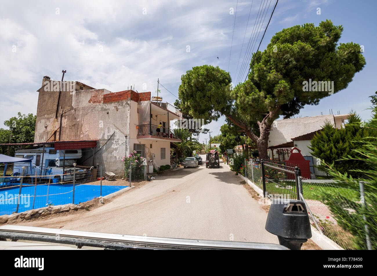 Sithonia, Chalkidiki, Greece - June 27, 2014: SUV car Land Rover ...