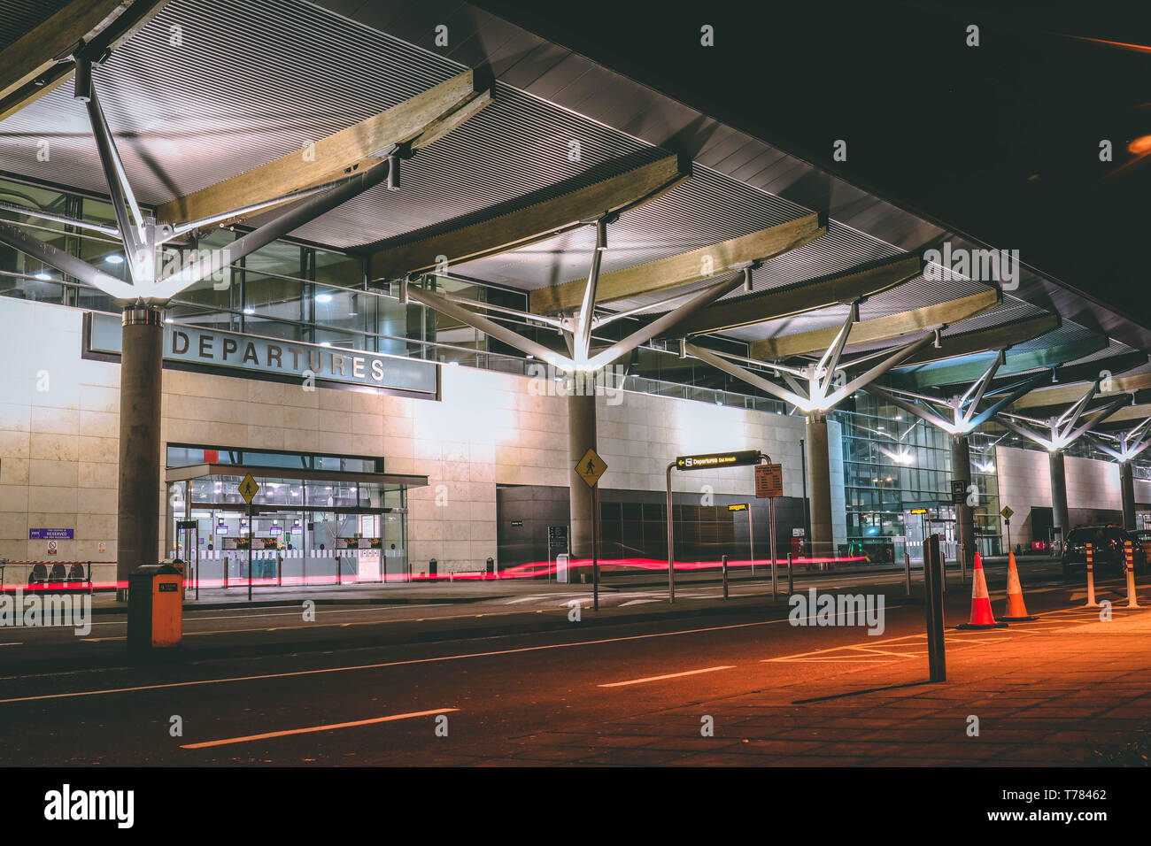 May 4th, 2019, Cork, Ireland - Cork International Airport at night ...