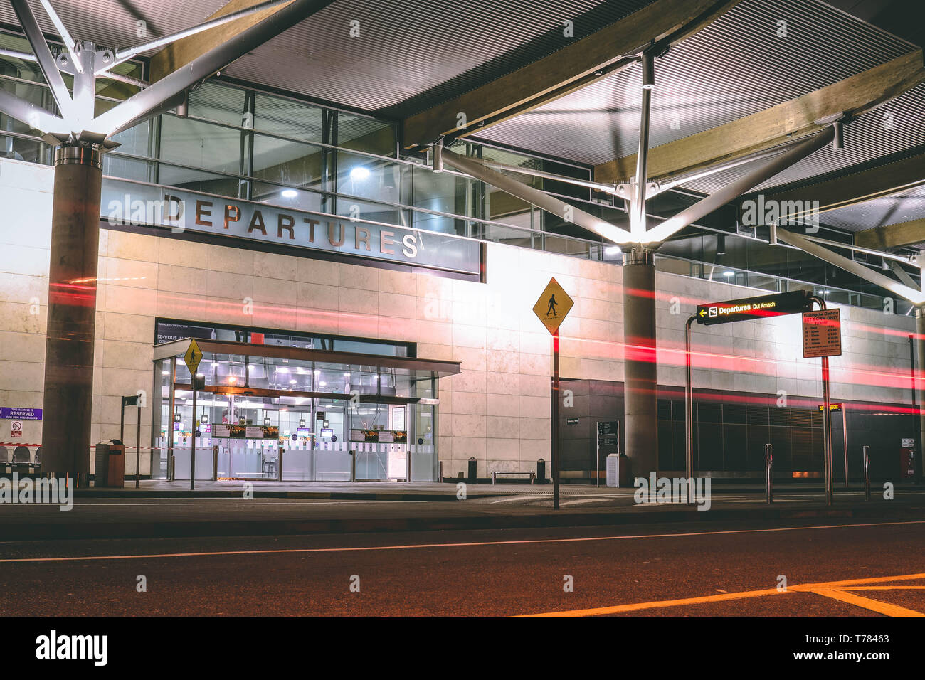 May 4th, 2019, Cork, Ireland - Cork International Airport at night ...