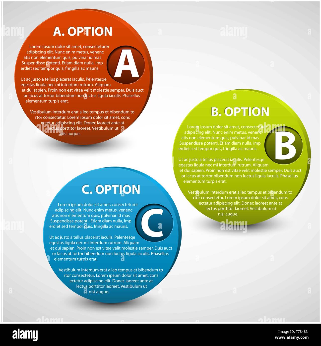 3D vector progress icons for three steps and their description Stock Vector Image & Art - Alamy