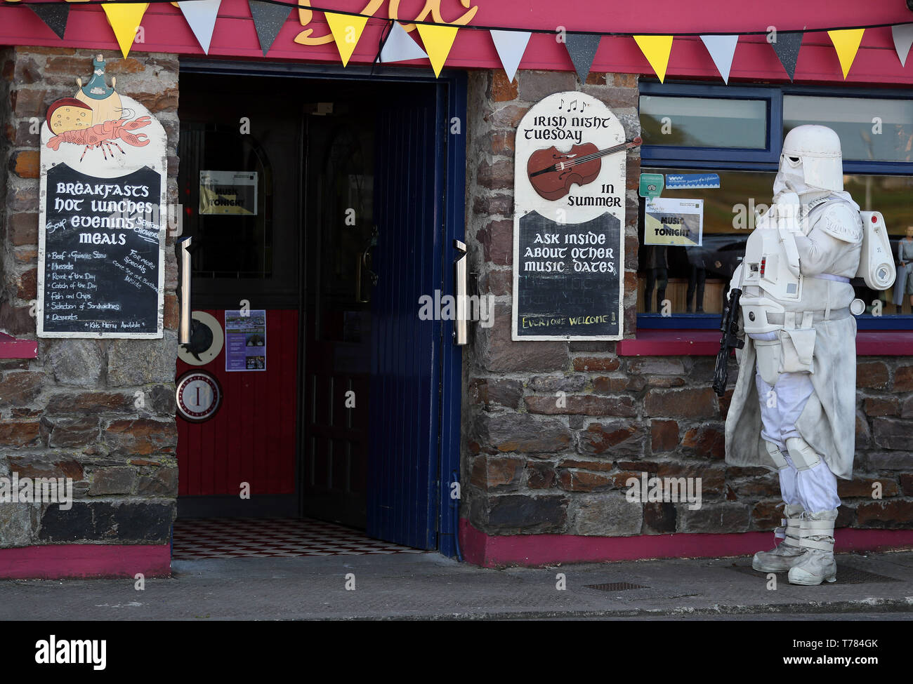 A member of the '501st Legion Ireland Garrison' dressed as a ...