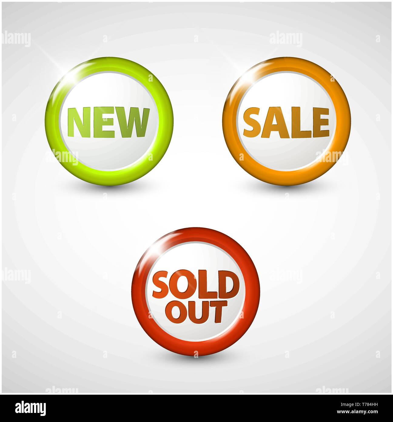 3d green vector badge for promotion Stock Vector Images - Alamy