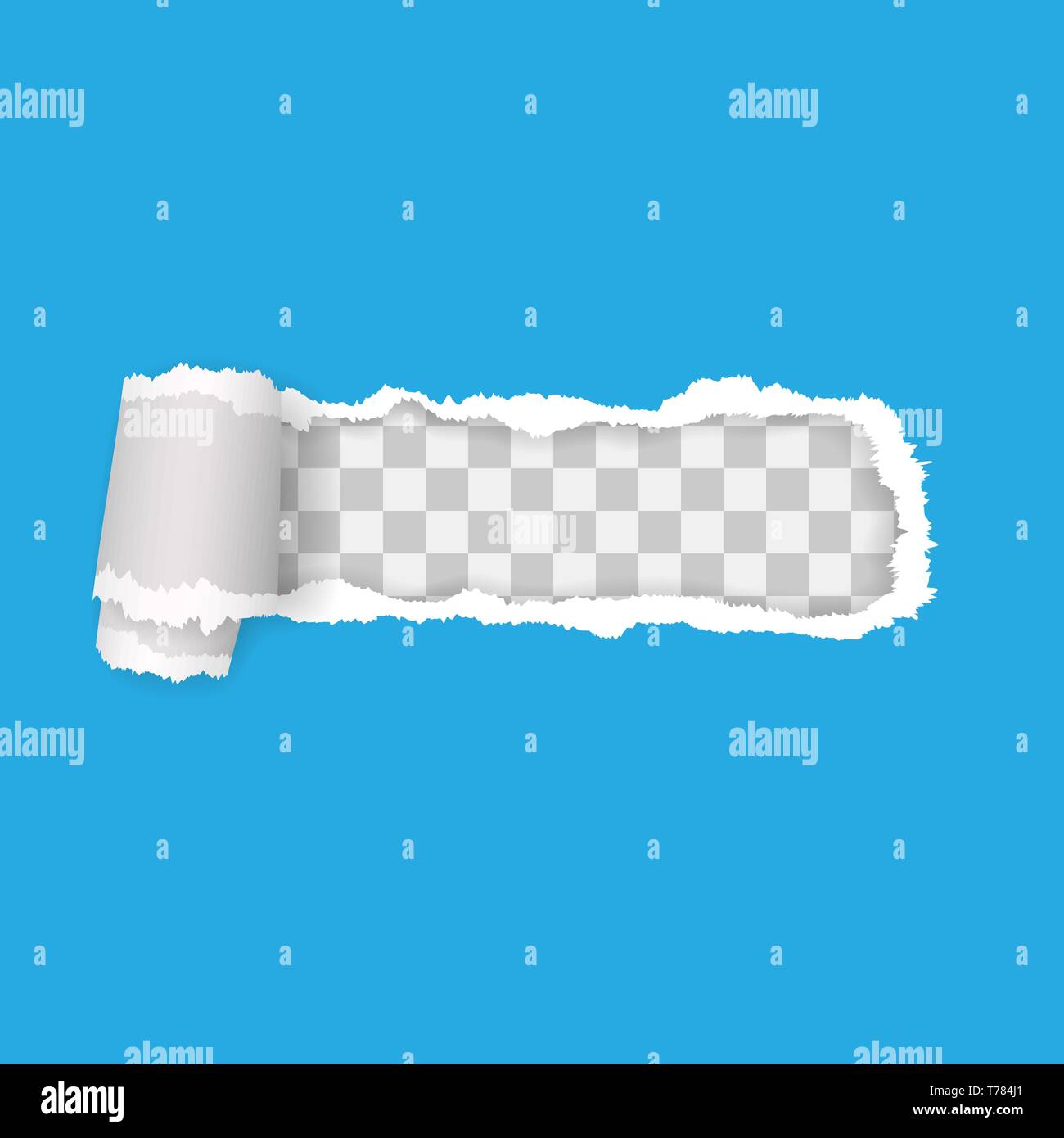 transparent torn paper. vector illustration with shadows Stock Vector ...