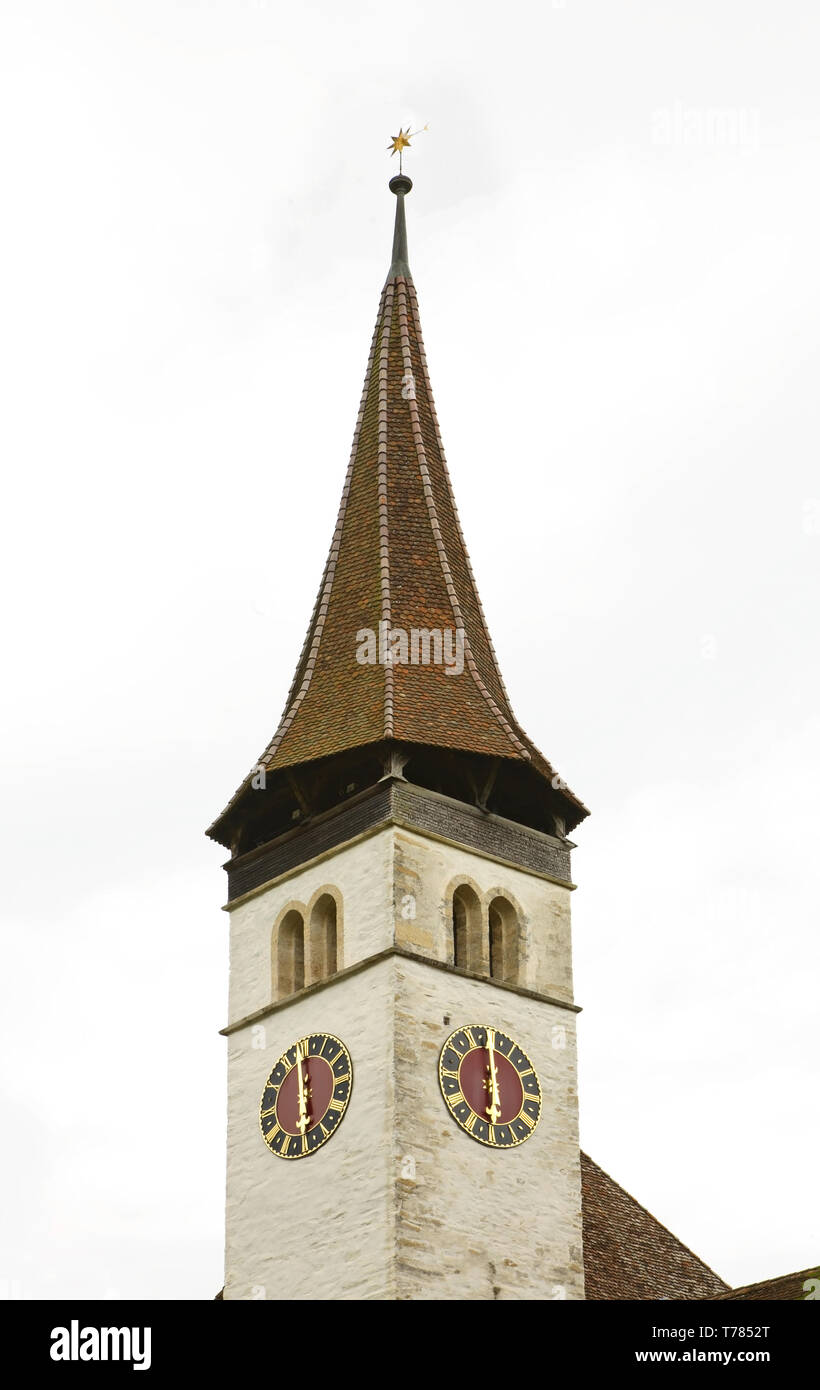 Protestant church in Interlaken. Switzerland Stock Photo - Alamy
