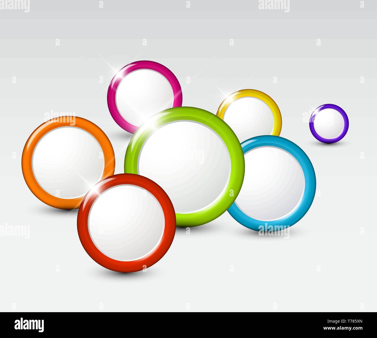 Vector abstract background with colorful circles and place for your ...