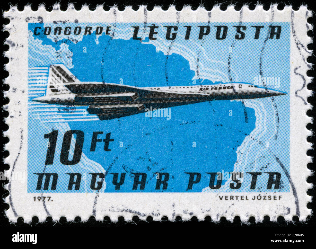 Postage stamp from Hungary in the Airpost - Planes, Airlines and Maps ...