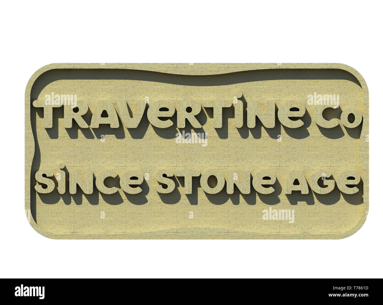 Stone quarry company competitive sign design 3D illustration ...