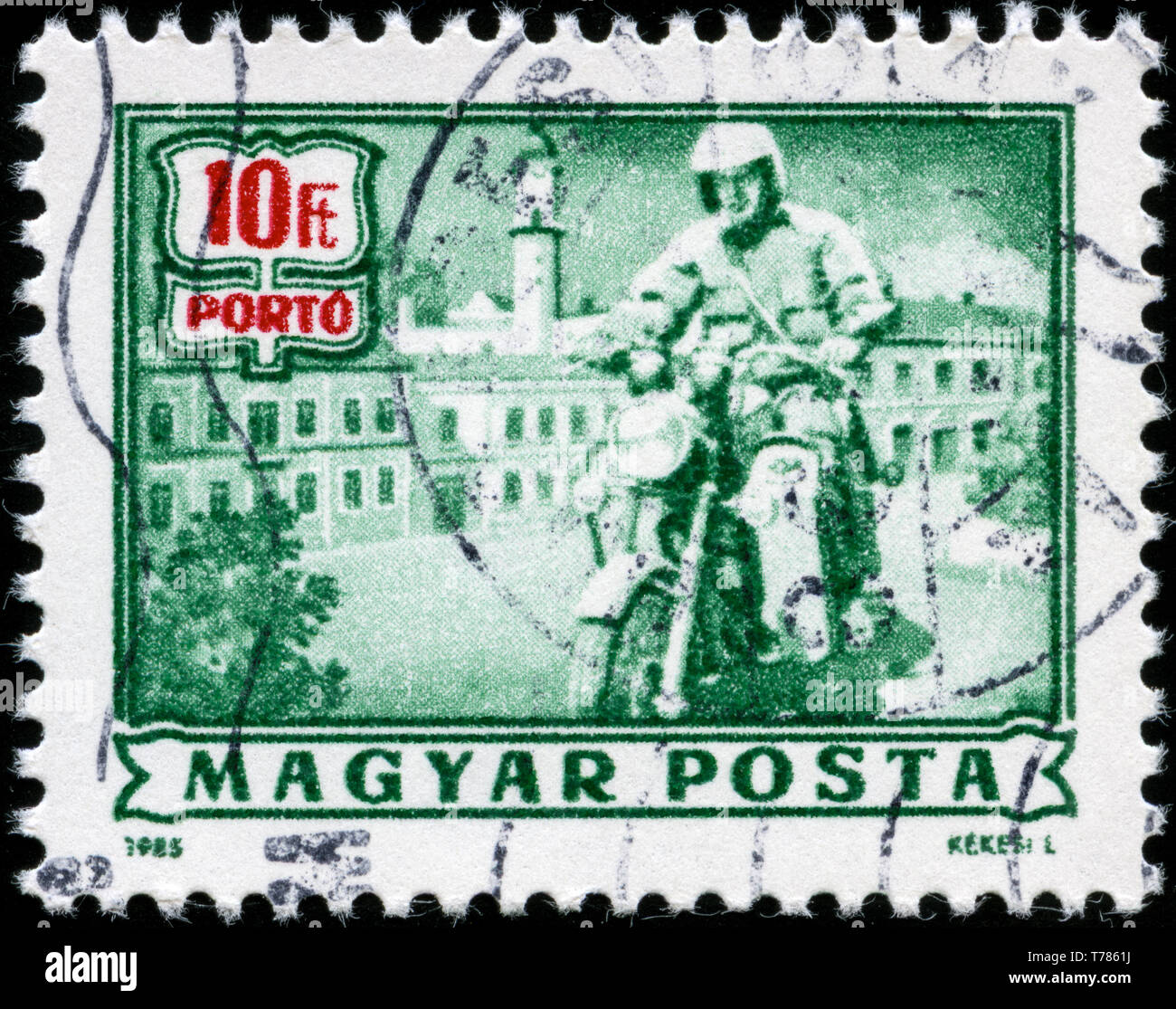 Postage stamp from Hungary in the Postage Due series issued in 1985 ...