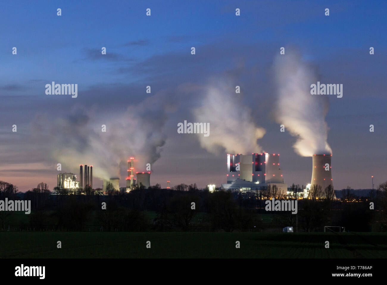 Brown coal power plant of the company RWE Power Stock Photo - Alamy