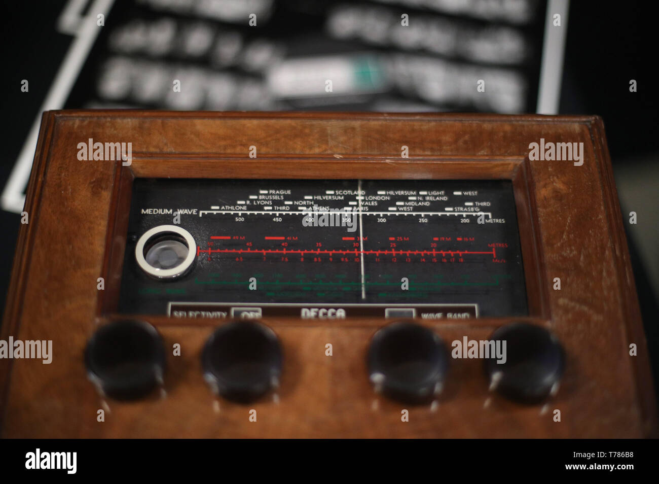 An old Decca radio on display during the one-day event Decca 90: A ...