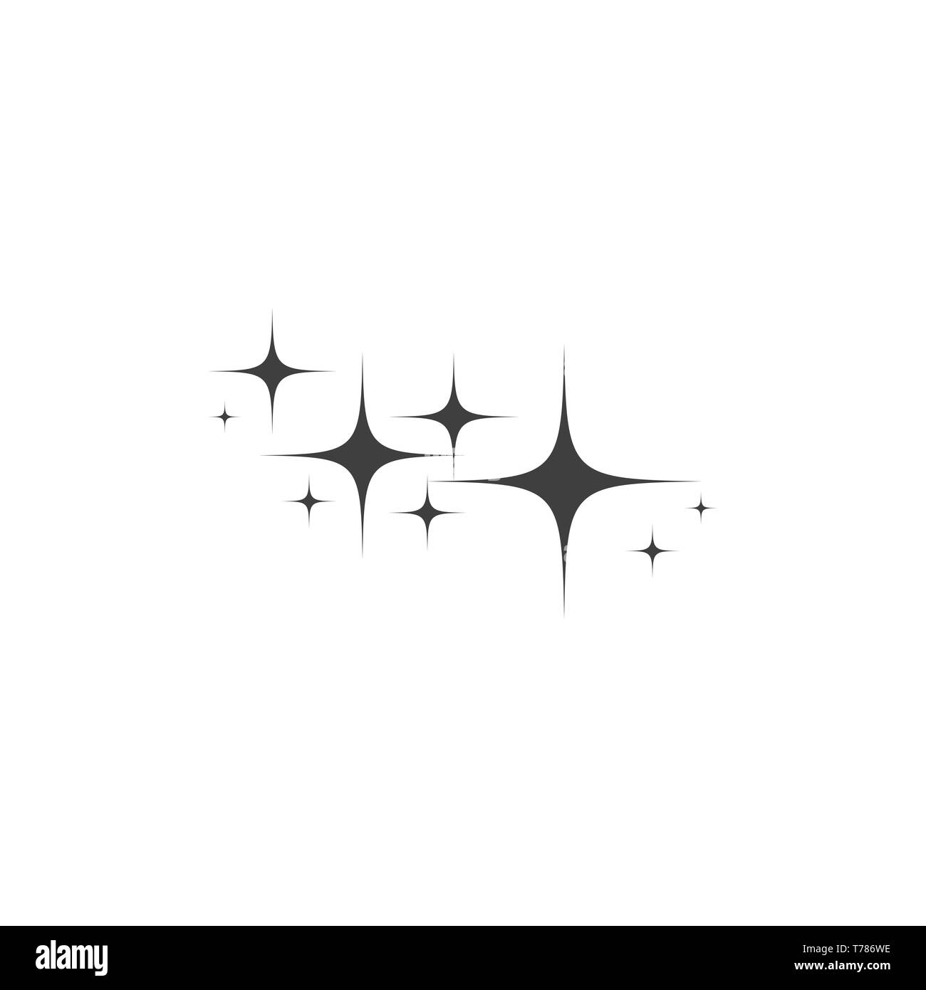 Falling star. Cloud of stars isolated on white background. Vector ...