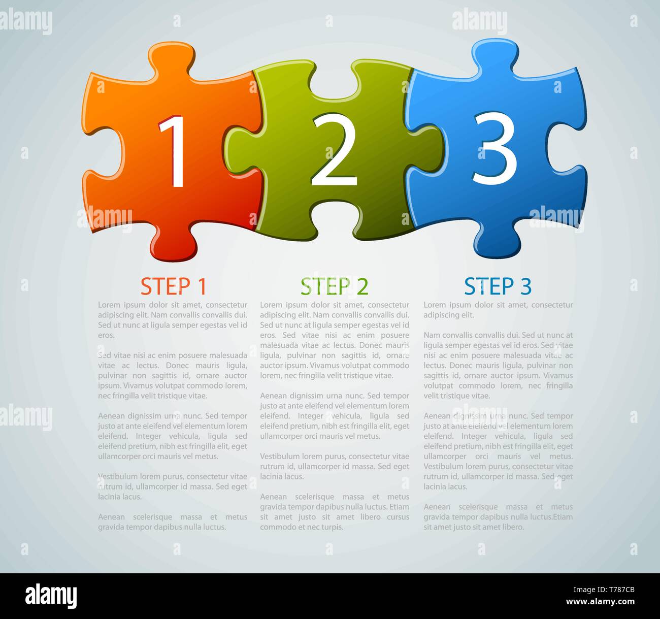 One two three - vector progress icons for three steps Stock Vector ...
