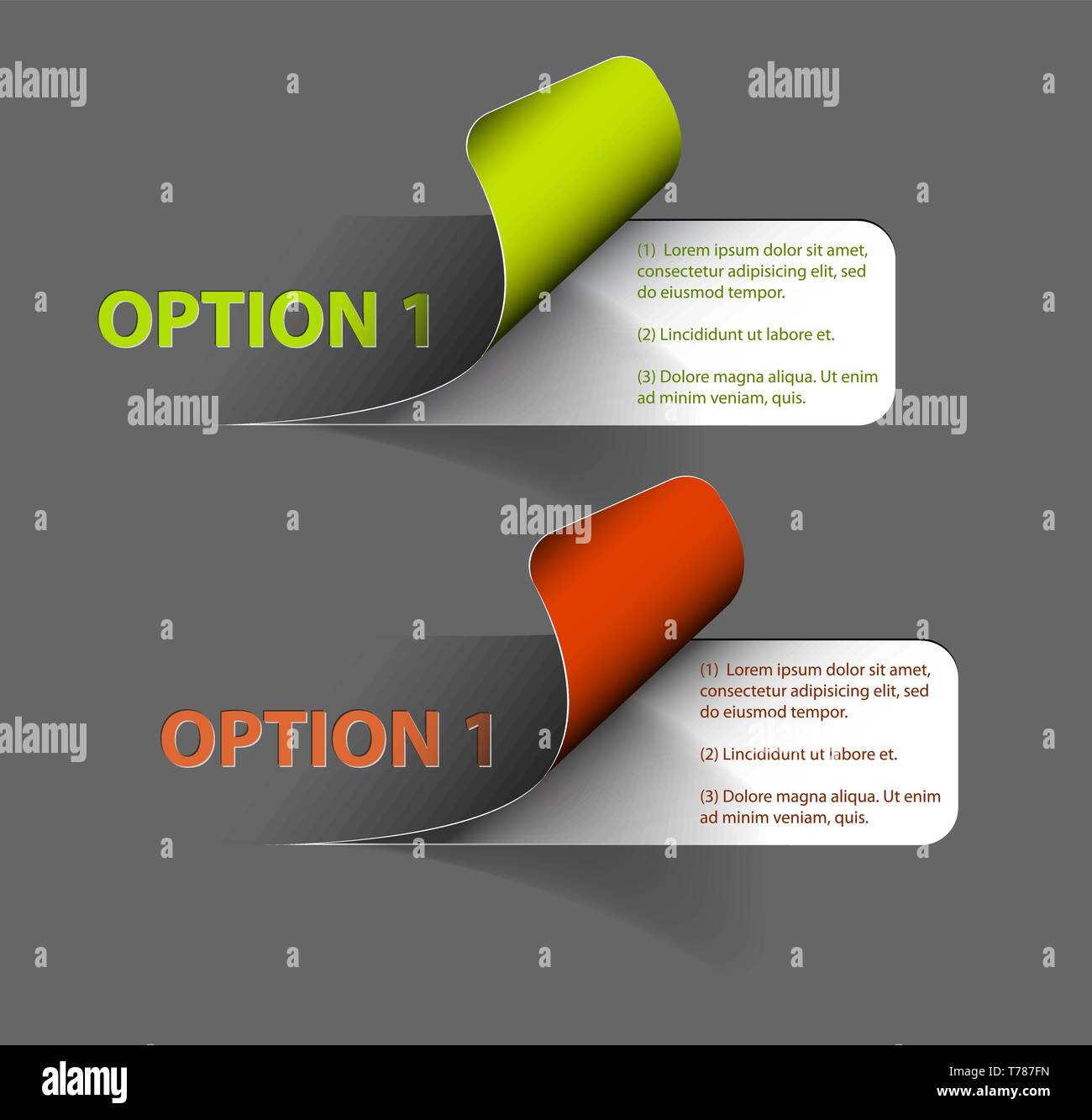 Set of Colorful Vector Sample stickers for various options (dark ...