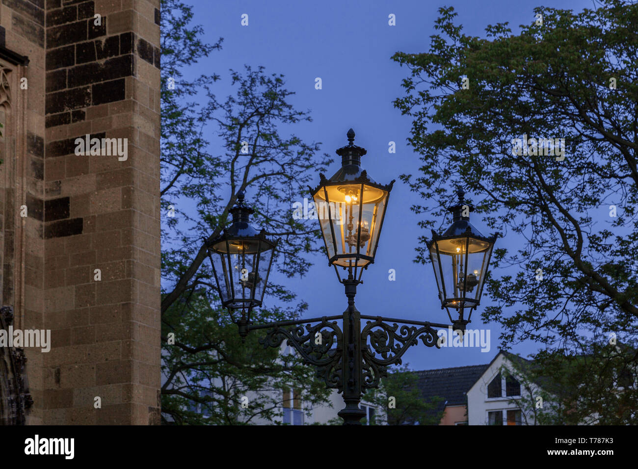 Historic gas lantern Stock Photo - Alamy