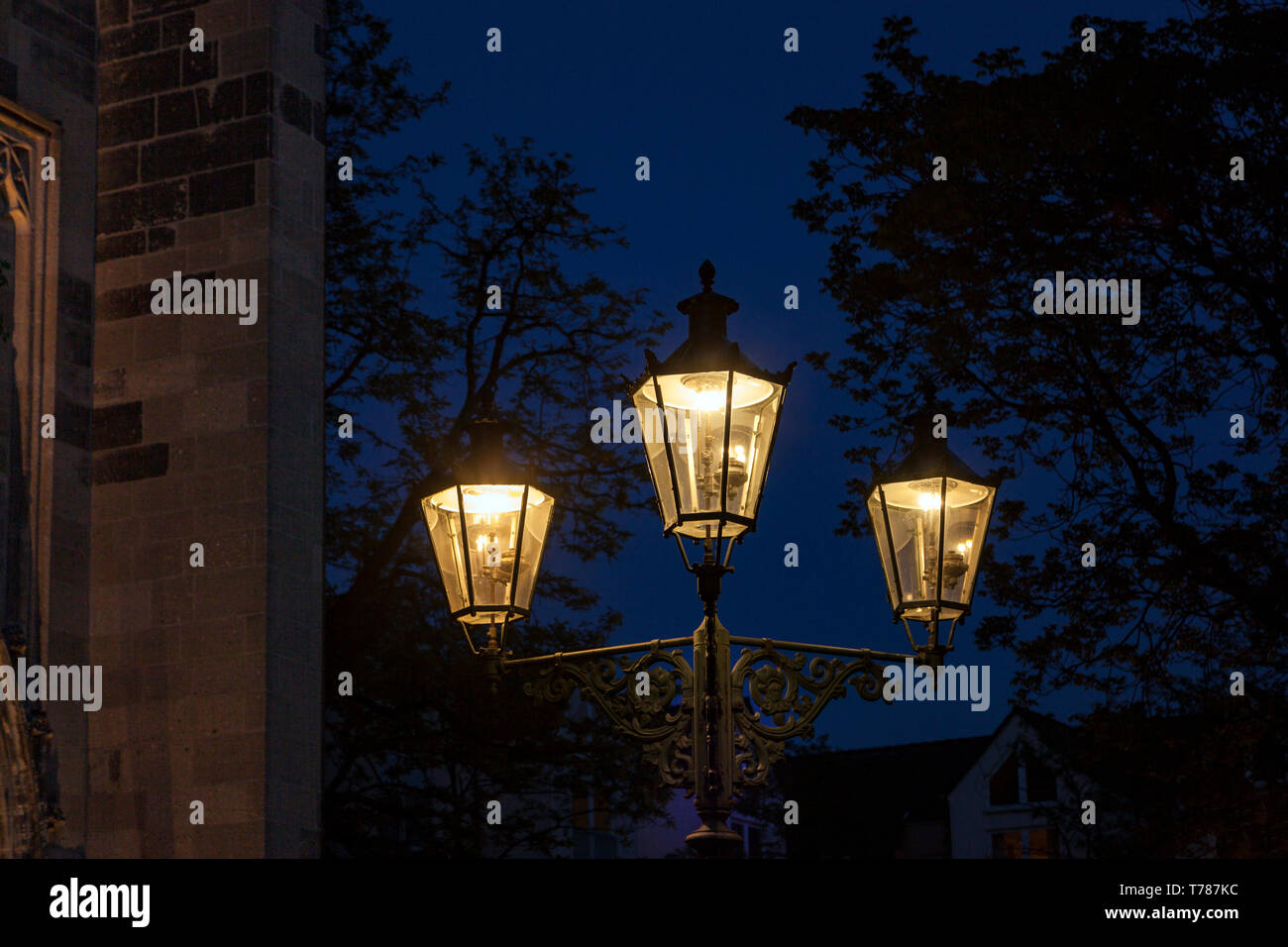 Historic gas lantern Stock Photo - Alamy