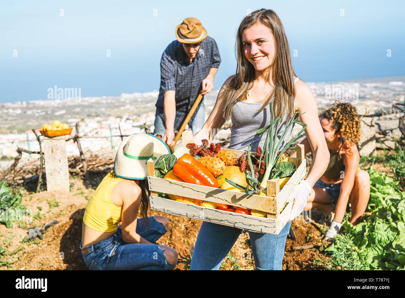 Working at farm hi-res stock photography and images - Alamy