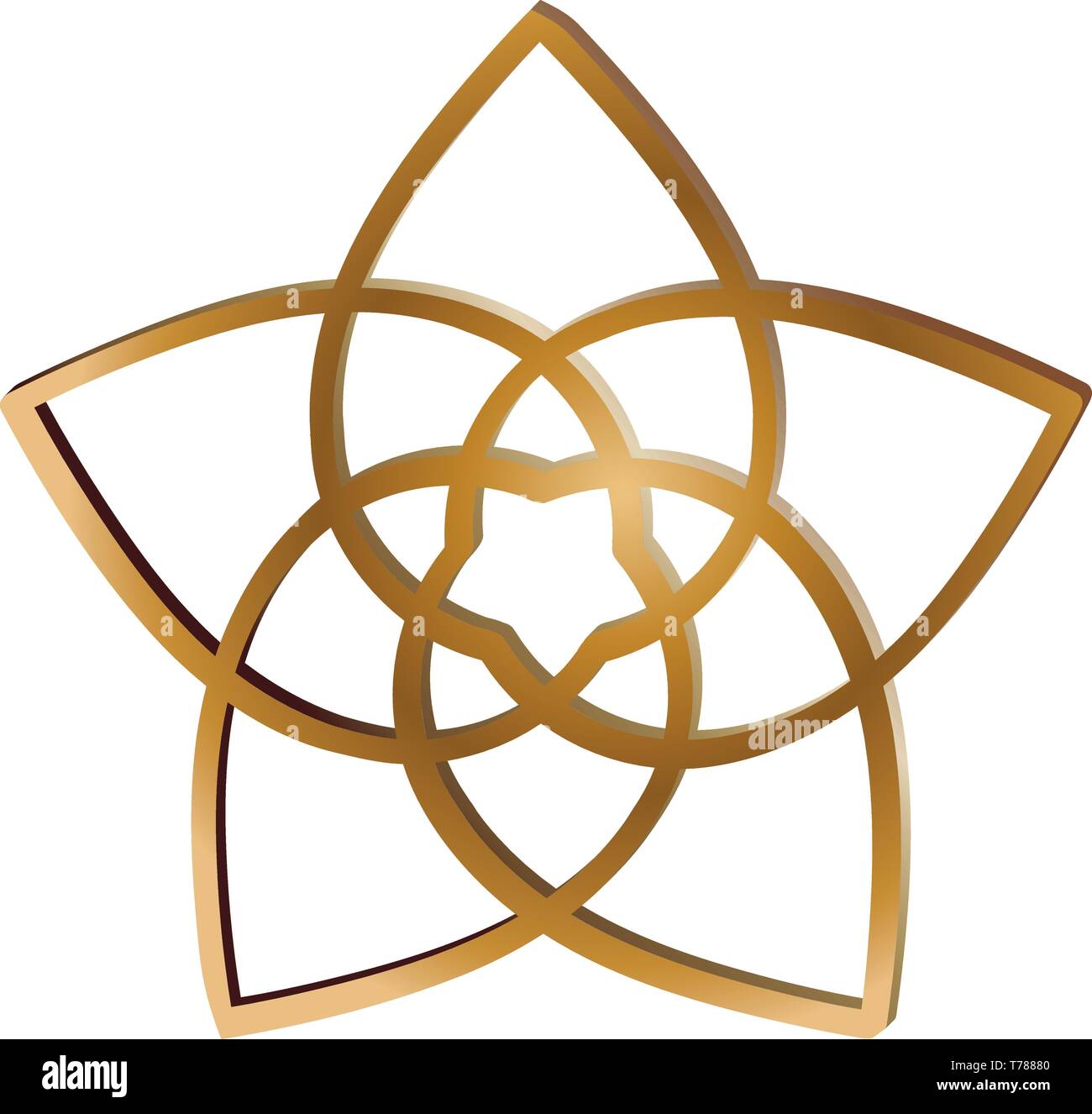 venus, flower, golden, cut, golden cut, vector, isolated, mantra ...