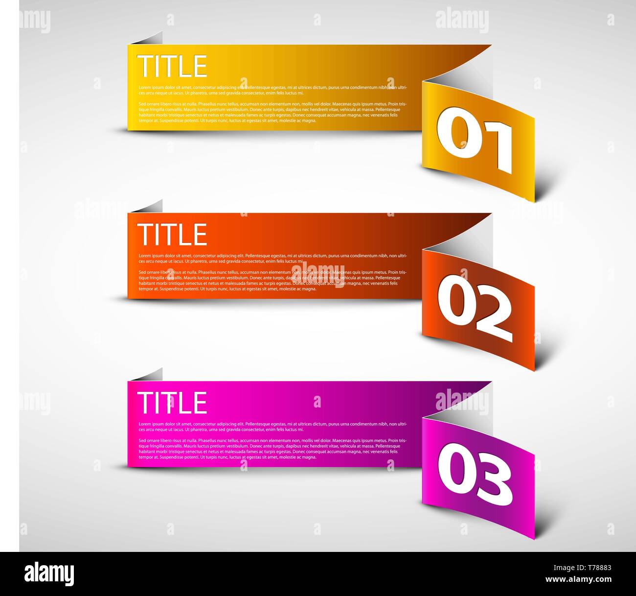 Vector white Paper Progress background / product choice or versions ...