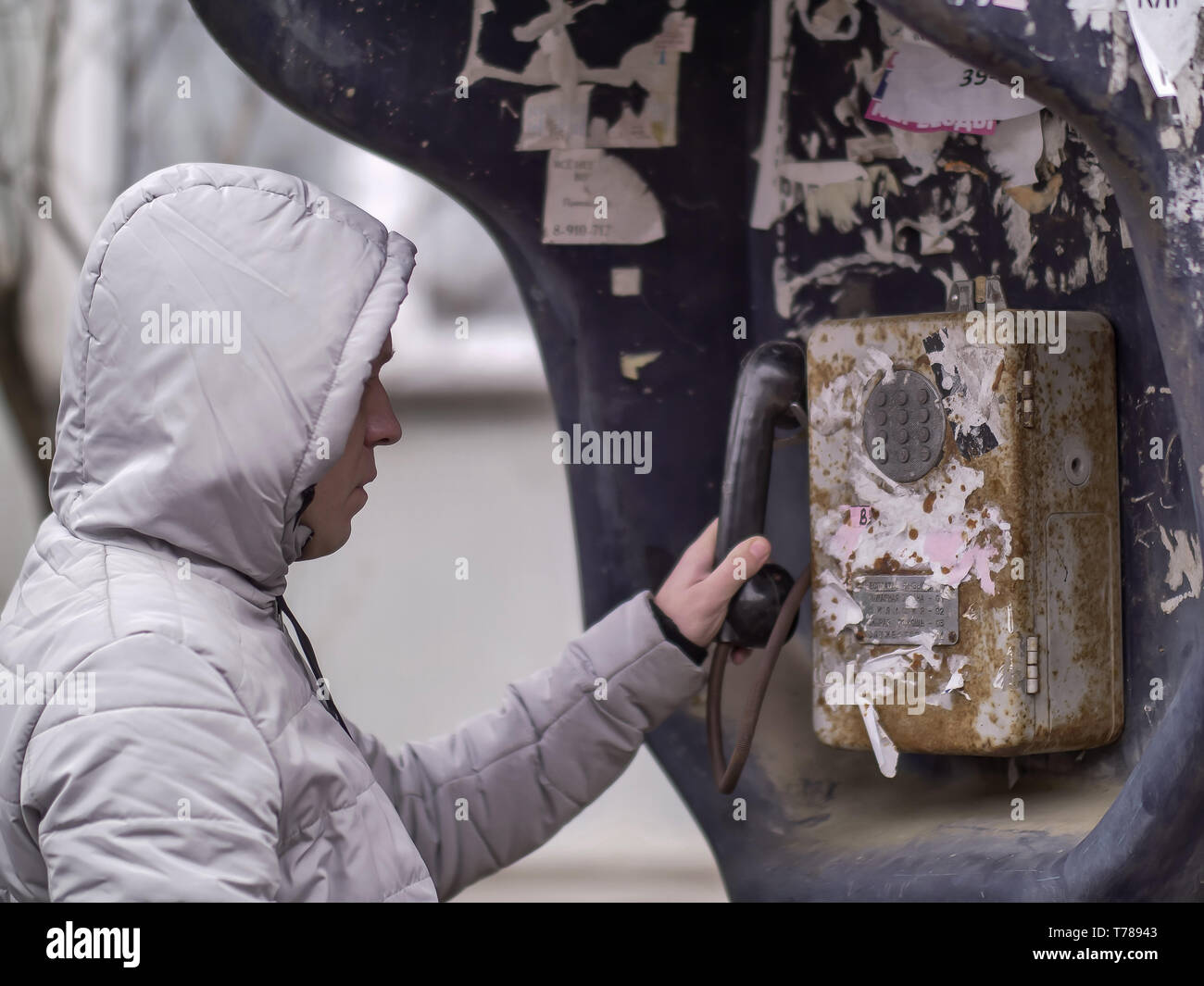 Dirty payphone hi-res stock photography and images - Alamy
