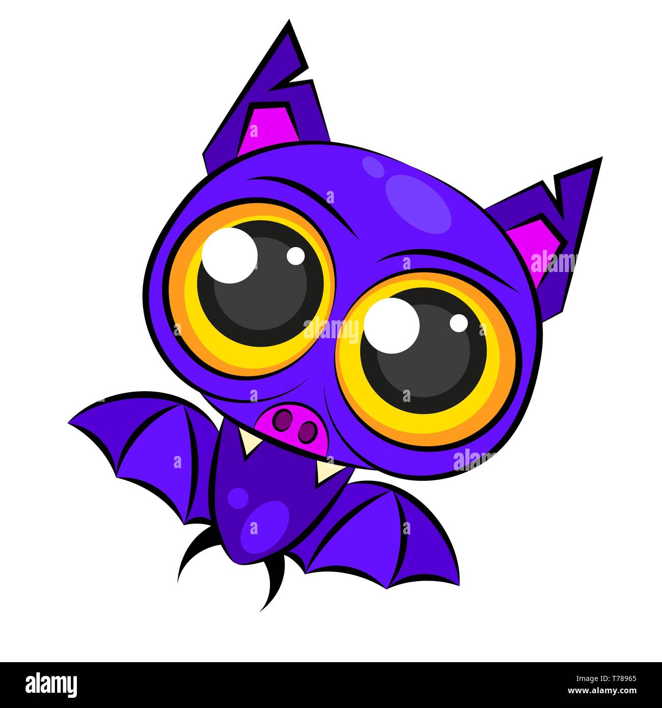 Cartoon Bat Vector Illustration . Logo For Your Needs Stock Vector ...