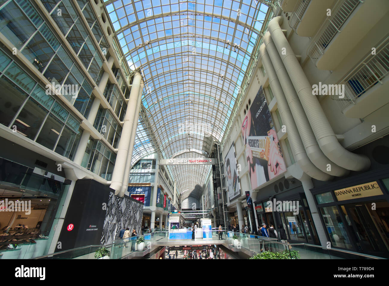 Toronto, Ontario, Canada-20 March, 2019: CF Eaton Mall entrance on ...