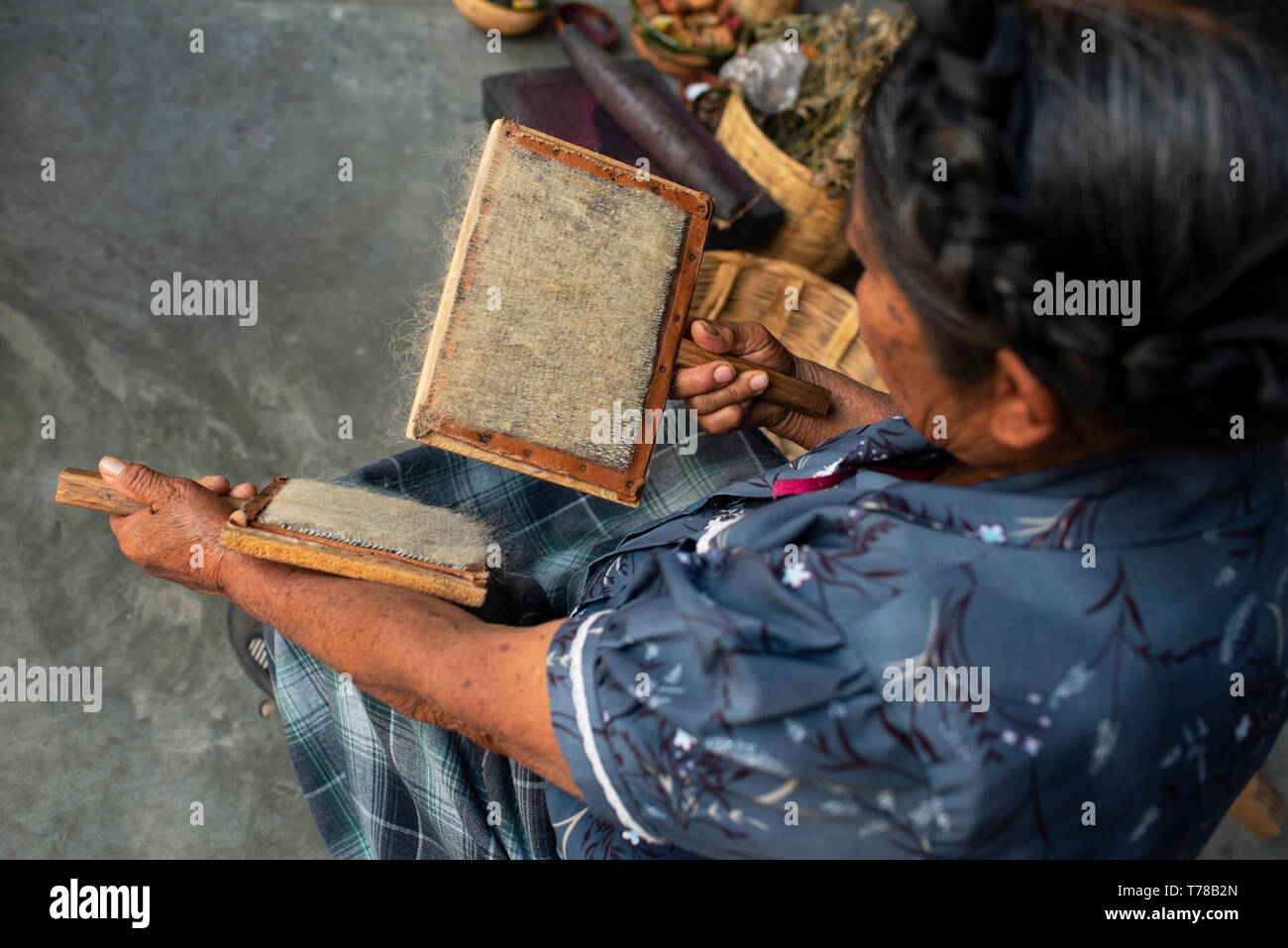 Wool combing hi-res stock photography and images - Alamy