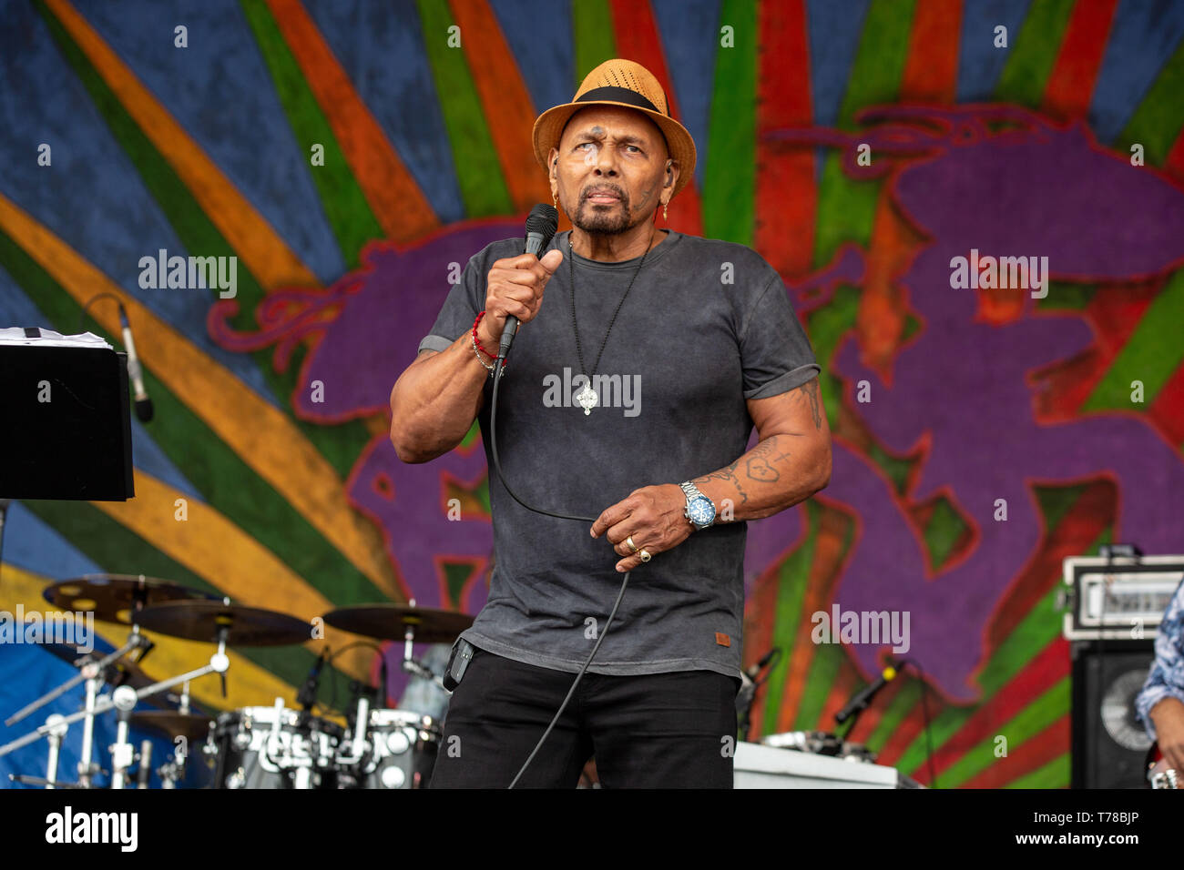 May 4, 2019 - New Orleans, Louisiana, U.S - Singer AARON NEVILLE during ...